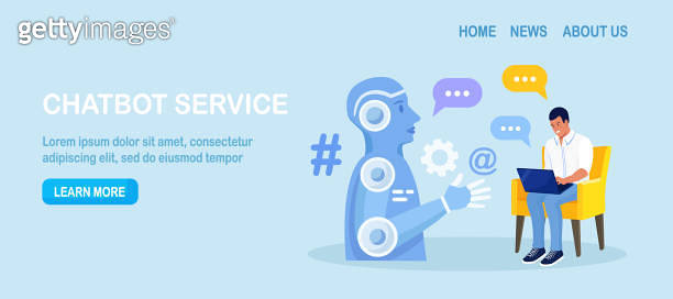 Chatbot conversation with clients. Chat bot chatting. Optimizing ...