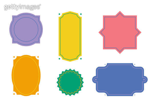 Label frames set. Set of vintage frames pastel color. 이미지 (1468678441 ...