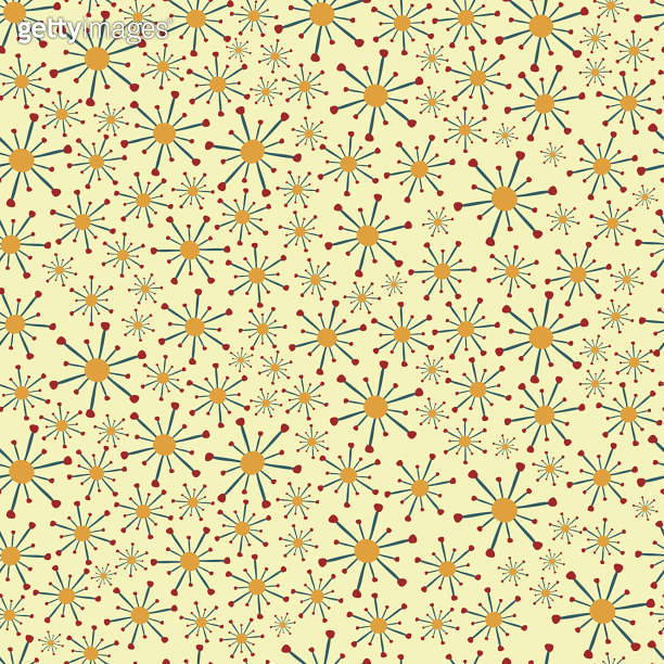 Exquisite seamless ornamental pattern of radial exploding shapes ...