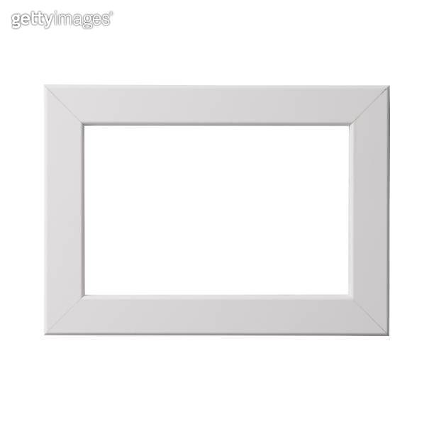 White blank picture frame, realistic horizontal picture frame. Empty ...