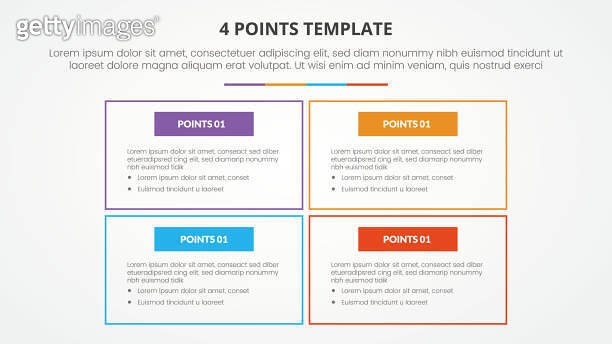 4 points stage template infographic concept for slide presentation with ...