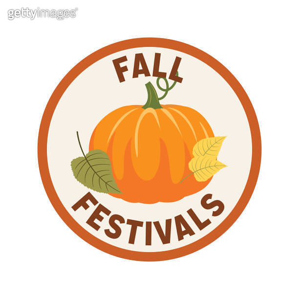 Cute Fall Cartoon Sticker Label - Fall Festivals 이미지 (1721131775) - 게티이미지뱅크