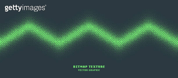 Dither Pattern Bitmap Texture Zigzag Line Horizontal Border Abstract ...