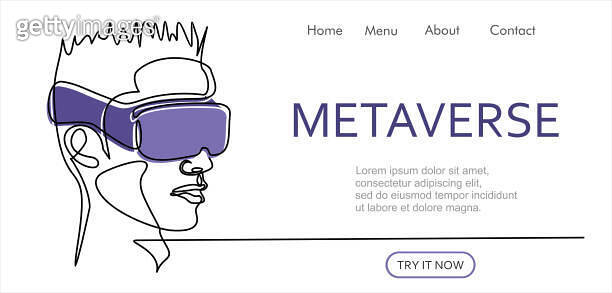 Metaverse digital cyber world technology, woman with virtual reality VR ...