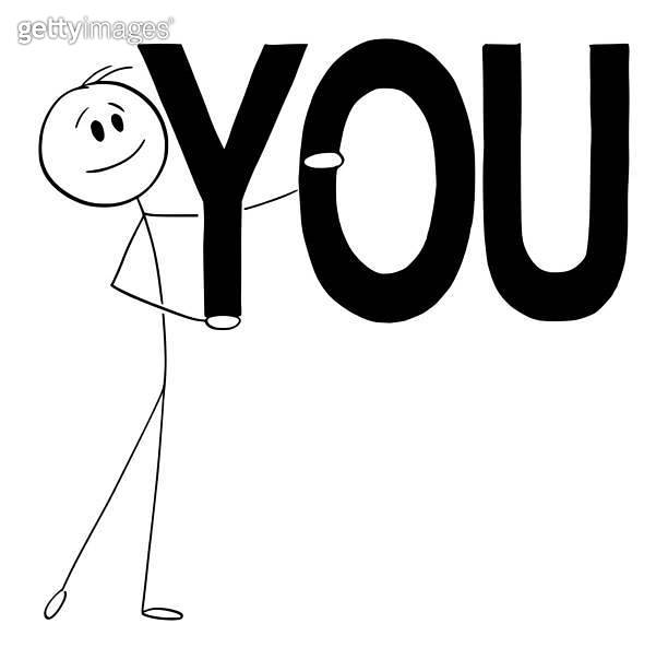 It Is About You , Vector Cartoon Stick Figure Illustration (1779833632 ...