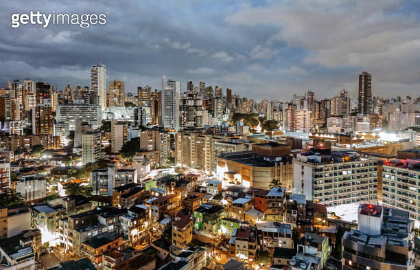 illuminated skyline of modern Salvador da Bahia at night (1874553331 ...