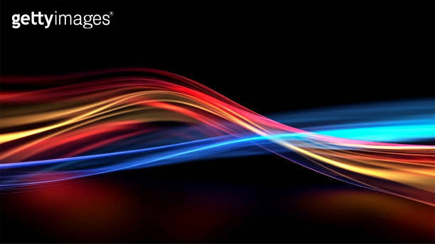 Colorful light trails with motion effect for animation and motion ...