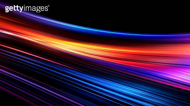 Colorful light trails with motion effect for animation and motion ...