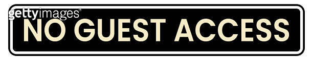 No Guest Access. No Guest Access Sign, Symbol, Icon, Vector. 이미지 ...