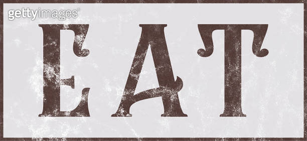 Eat. Eat Typography Vintage Sign, Sticker, Wall Art, Vector ...