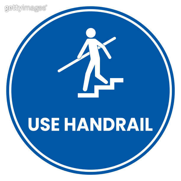 Use Handrail. Use Handrail Sign, Stickers, Vector Illustration. 이미지 ...
