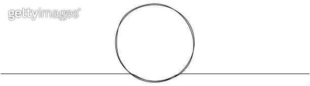 Circle continuous one line drawn. (1495146857) 일러스트, 무료 일러스트, 아이콘, 무료 ...