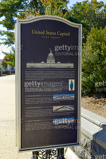 The Capitol building plaque in the heart of Washington DC 이미지 ...
