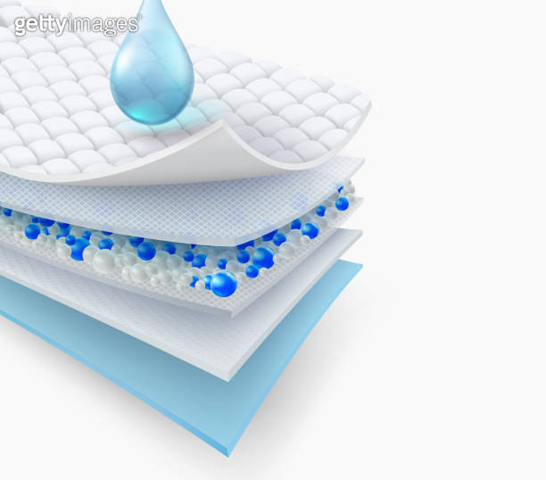 Details multi-layer absorbent pad 이미지 (1664886884) - 게티이미지뱅크