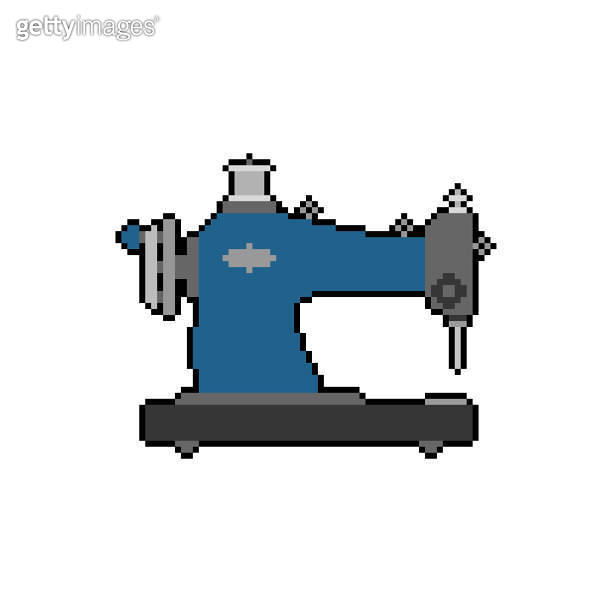 pixel art Retro sewing machine 8 bit. pixelated Vector illustration ...