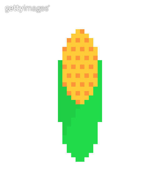 Ear of corn pixel art. 8 bit pixelated Vector illustration 이미지 ...