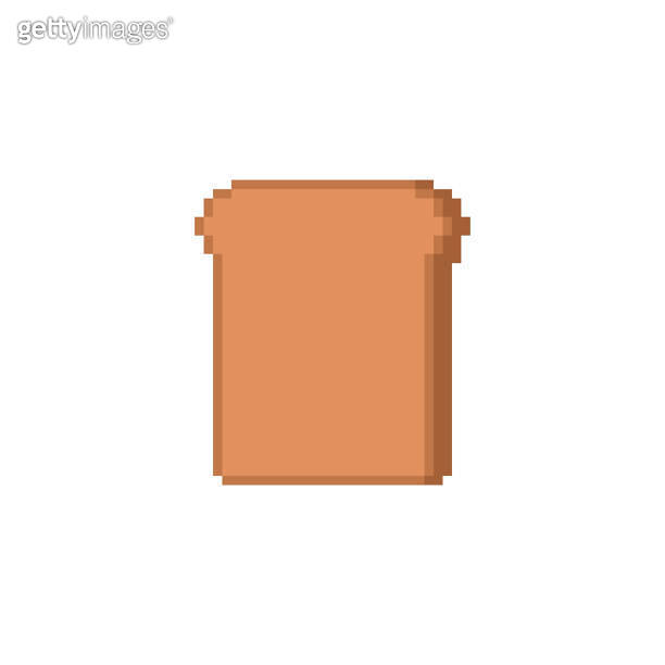 Piece of bread pixel art. 8 bit pixelated food Vector illustration 이미지 ...