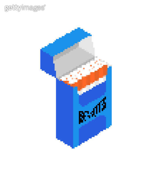 Pack of cigarettes pixel art. 8 bit pixelated Vector illustration ...