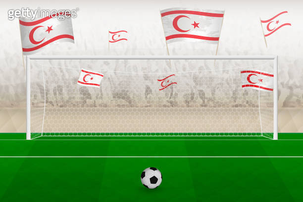 Northern Cyprus football team fans with flags of Northern Cyprus ...
