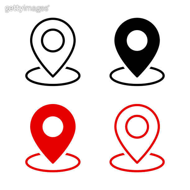Map Pinpoint Icons - Multiple Styles Vector Set (2155034533) 일러스트, 무료 ...