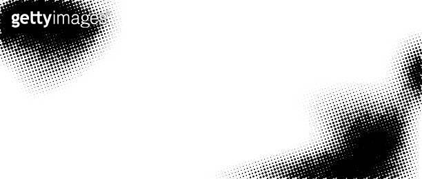 Radial halftone grunge fading texture. Pixelated dot circle line ...