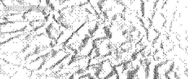 Pixelated grained wrinkled texture bitmap. Dither grunge crumpled ...