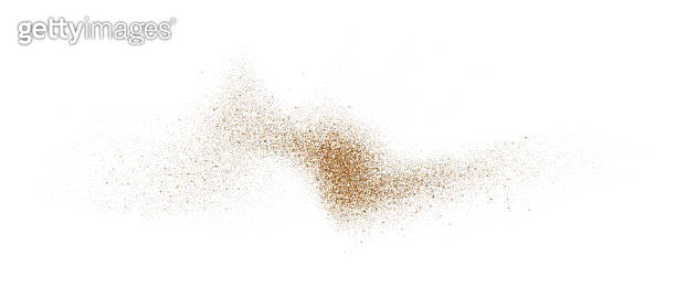 Sand dust powder wave splash. Flowing grit speckles and particles ...