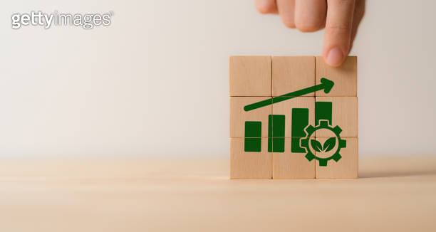 Green productivity concept. Sustainable business improve ...