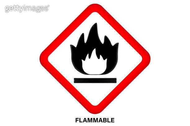Flammable warning sign vector. Globally harmonized system hazard ...
