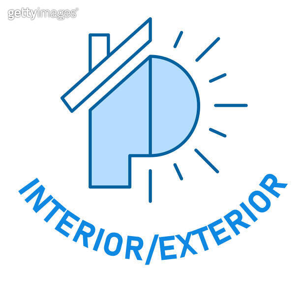 Interior or Exterior Badge Icon. Versatile Badge, Indoor and Outdoor ...