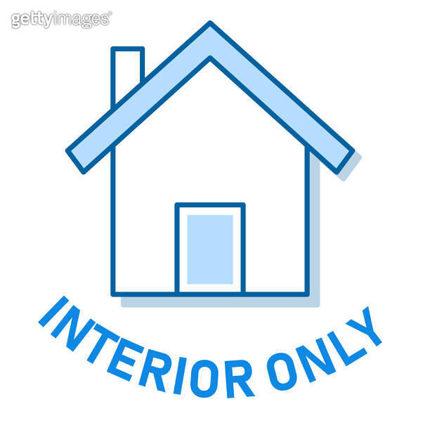 Interior Only Badge Icon. Interior Use Badge, Indoor Application Symbol ...