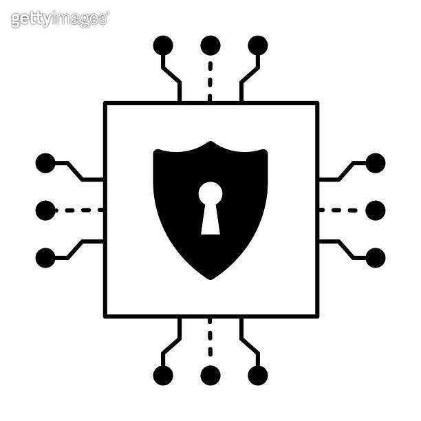 AI-Enhanced Security Icon. Automated Security Icon. Digital AI ...