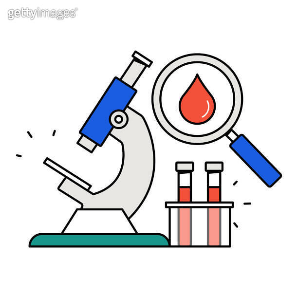 Blood Biomarker Analysis Icon Design. Represents Health Monitoring ...