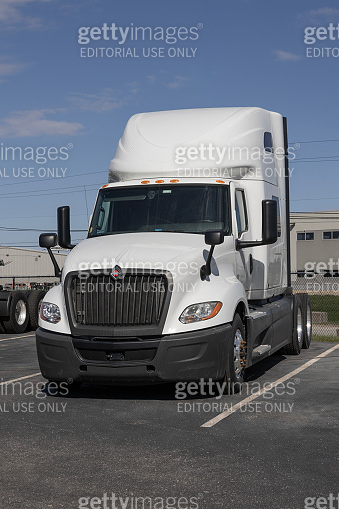 Navistar International Semi Tractor Trailer Truck display at a ...