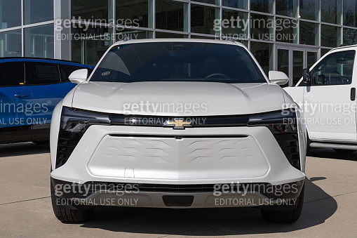 Chevrolet Blazer EV Electric SUV LT display at a dealership. Chevy ...