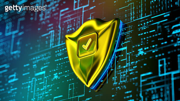 Digital Shield. security systems , data protection. (2160090424) 일러스트 ...