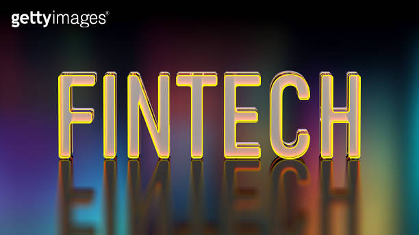 Fintech financial technology. Text on abstract background 이미지 ...