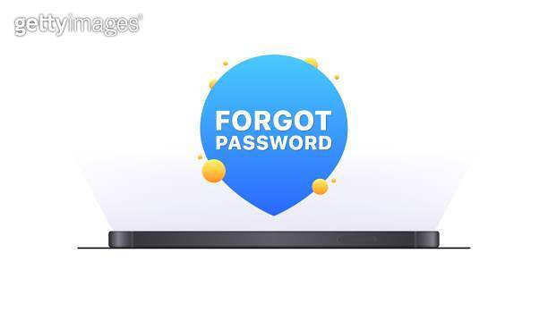 Forgot password message bubble. Flat style. Vector icon. 이미지 ...