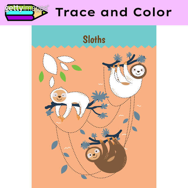 Pen tracing lines activity worksheet for children. Pencil control for ...