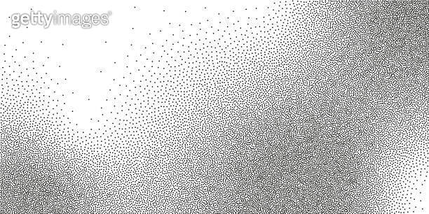 Noise grain gradient texture background with dots. Stipple pointillism ...