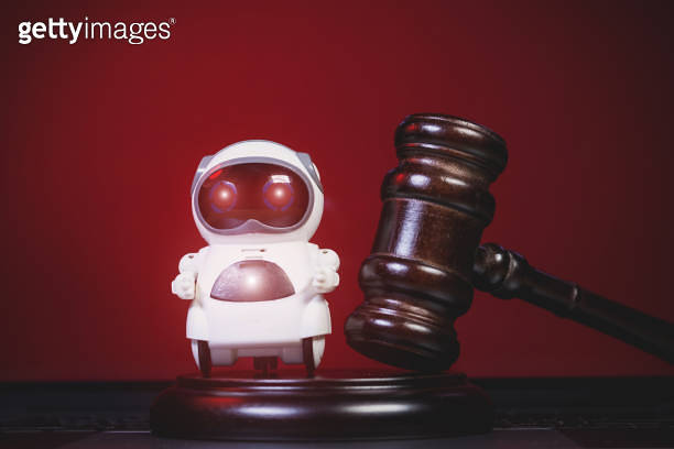 Judge Hammer for adjudication to the Real Robot. Adjudgement Gavel with ...