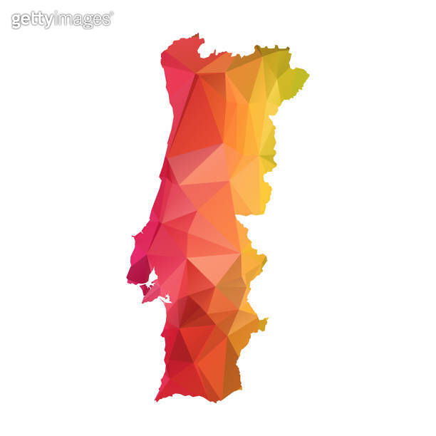Abstract Polygon Map - Vector illustration Low Poly Color Rainbow ...