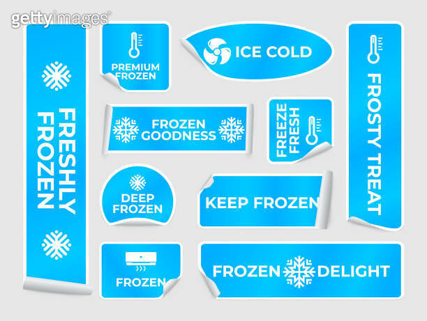 Keep frozen blue peel off stickers snowflakes design template set ...