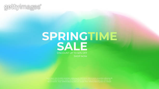 Springtime Sale. Spring season commercial background with bright ...