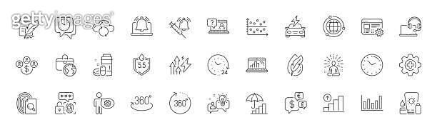 Ph neutral, Globe and Global business line icons. For web app, printing ...
