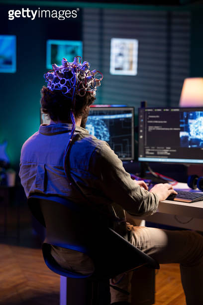 AI scientist uploading consciousness into computer, using EEG headset ...