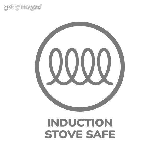 Induction stove safe vector sign label 이미지 (2002612721) - 게티이미지뱅크