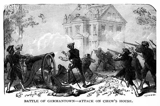Battle of Germantown, Pennsylvania, American Revolution, 1777, 18th ...
