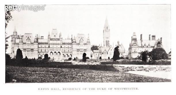 Eaton Hall, Duke of Westminster's residence, Cheshire, England, United ...