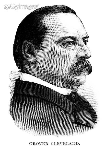 Grover Cleveland Portrait, 22nd and 24th President of the United States ...